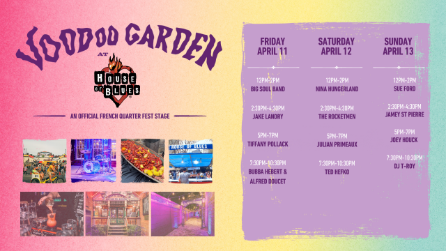 Jamey St. Pierre in Voodoo Garden - French Quarter Fest 2025 | House of ...